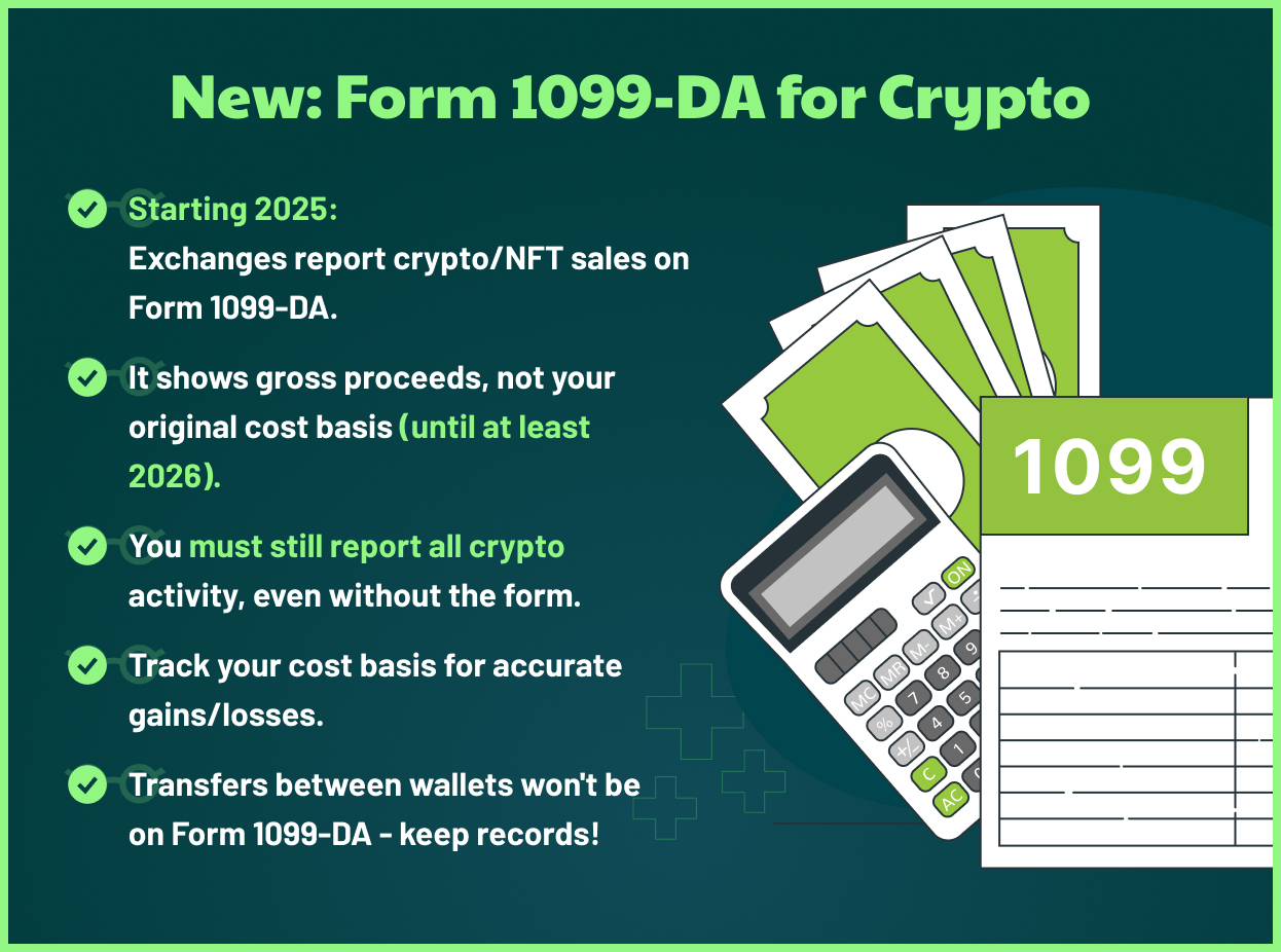 Crypto Tax Forms Explained 2025: 8949, 1099-DA & More